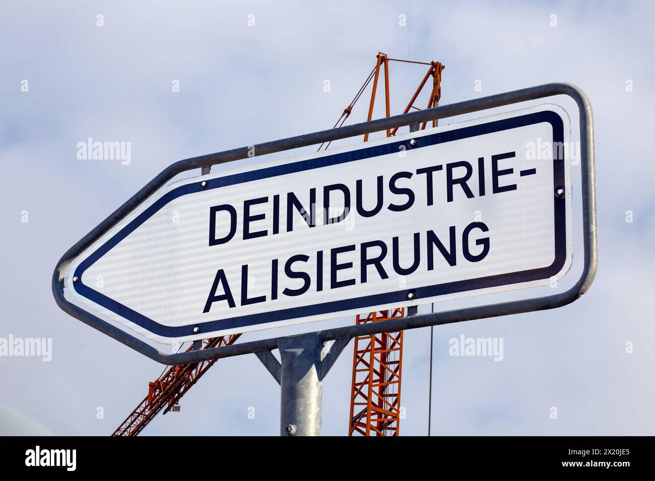 Symbol image of deindustrialisation in Germany: Directional arrow with ...