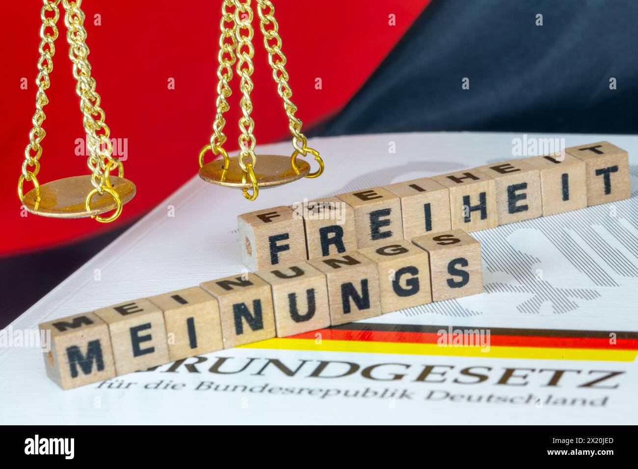 Symbol image of freedom of opinion in Germany: The word ...
