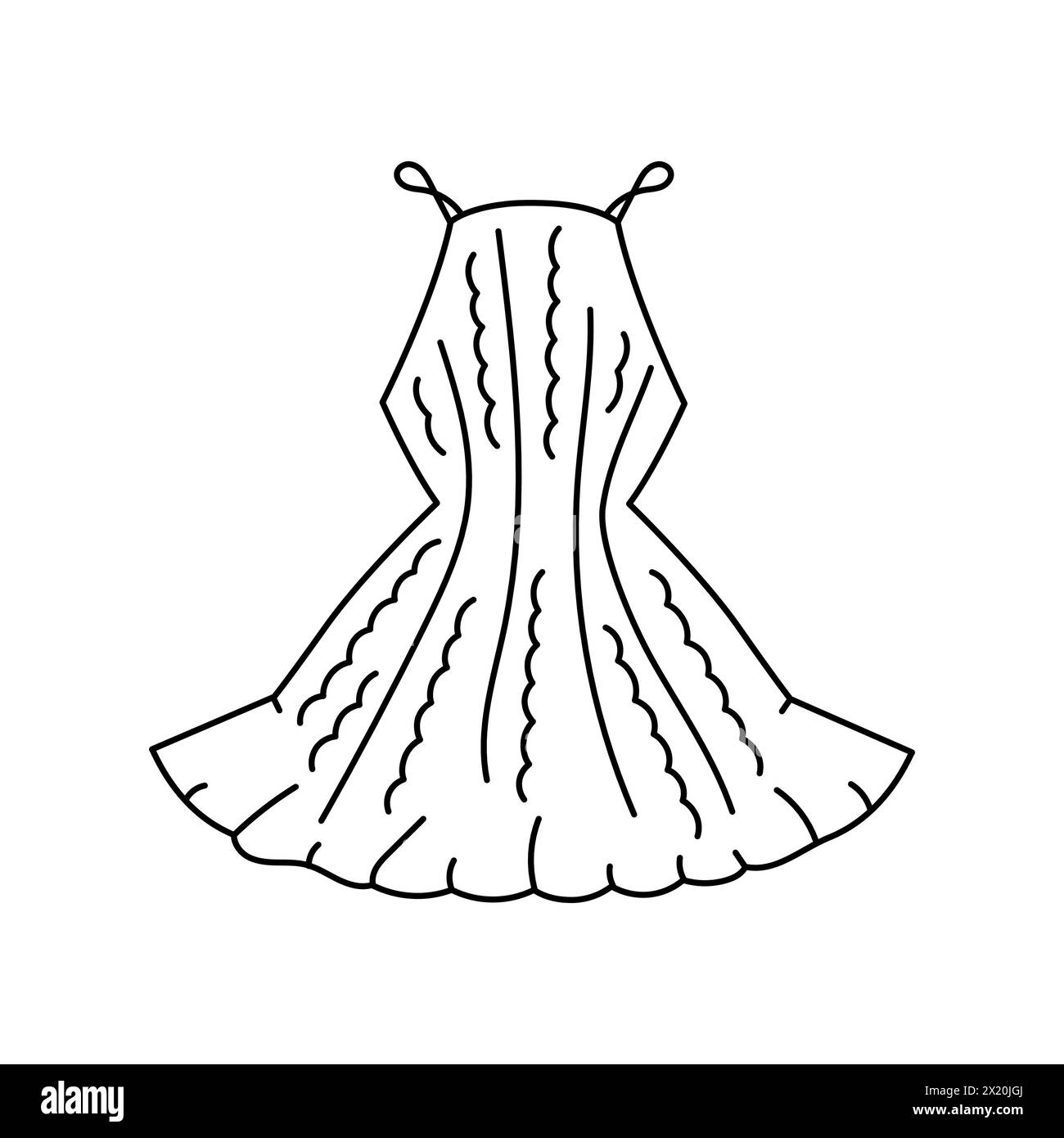 Crochet dress line color icon. Sign for web page, mobile app, button ...