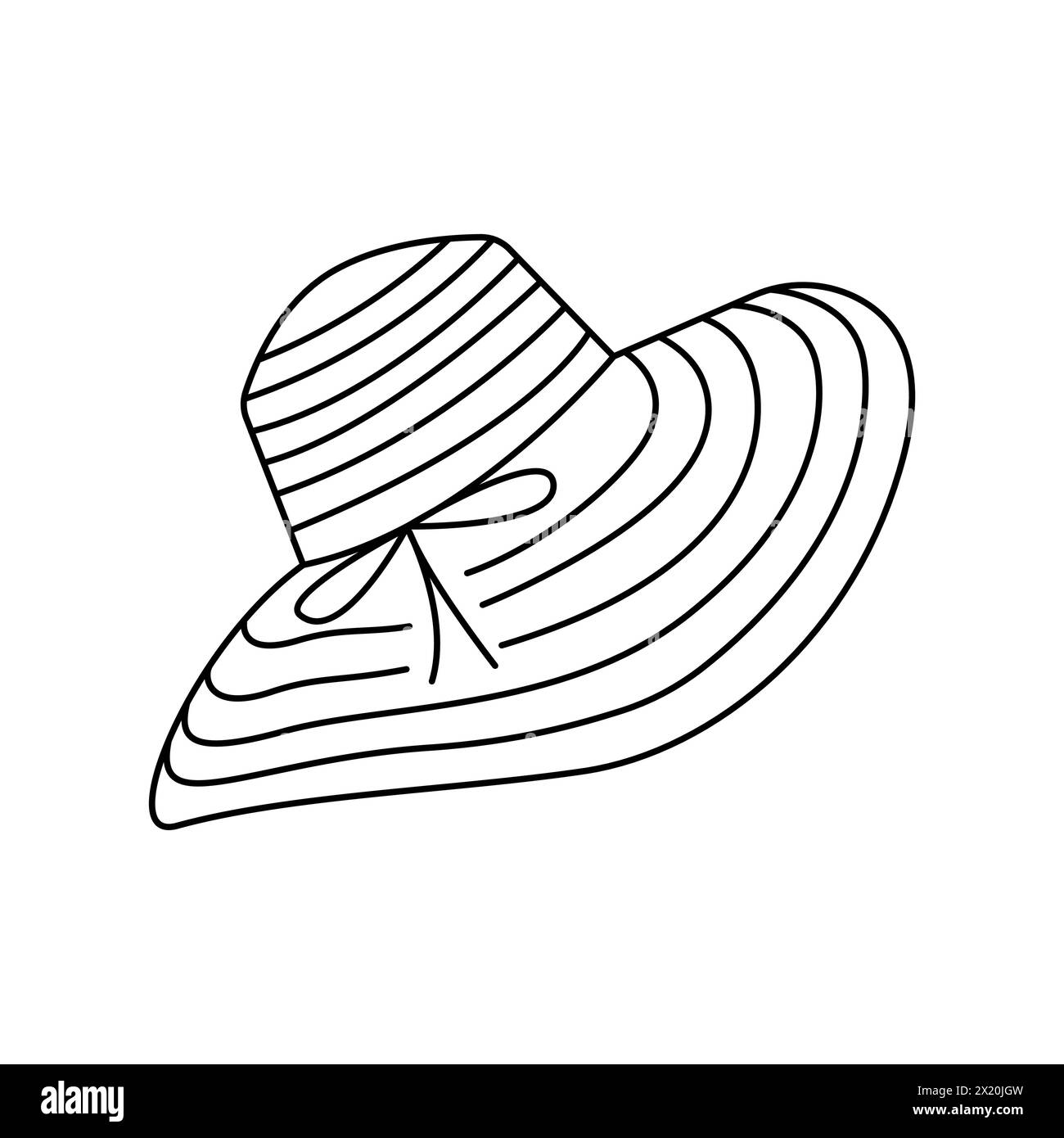 Cap summer line icon Black and White Stock Photos & Images - Alamy