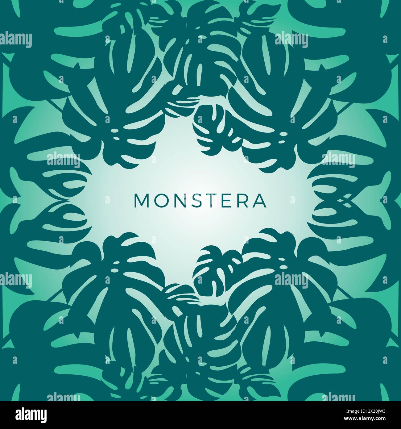 Monstera Plants Illustration Background Vector Stock Vector Image & Art ...