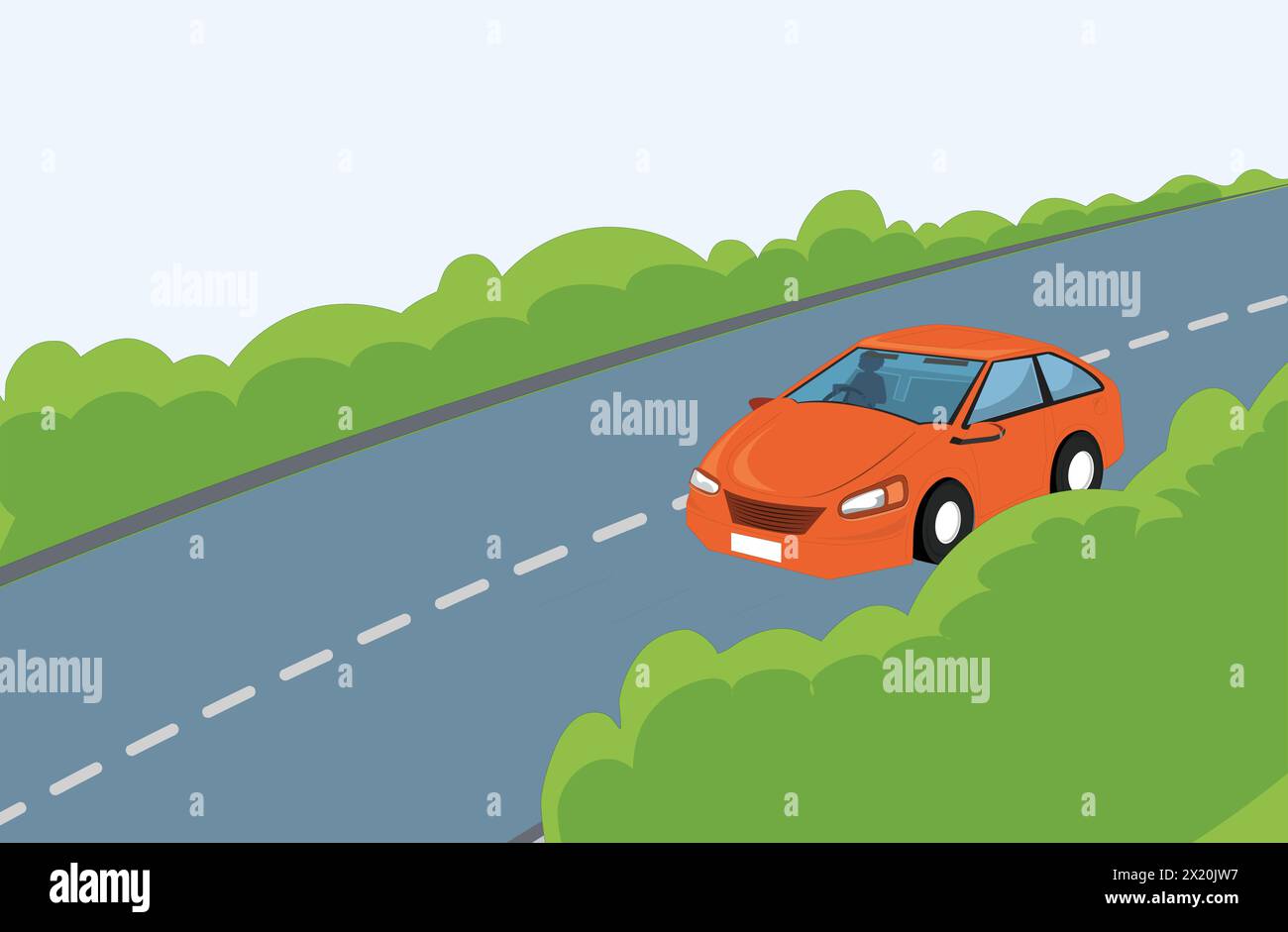 Car driving city road Stock Vector Images - Alamy