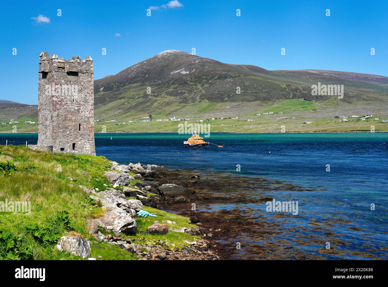 Ireland, County Mayo, Achill Island, Kildavnet Tower Stock Photo - Alamy