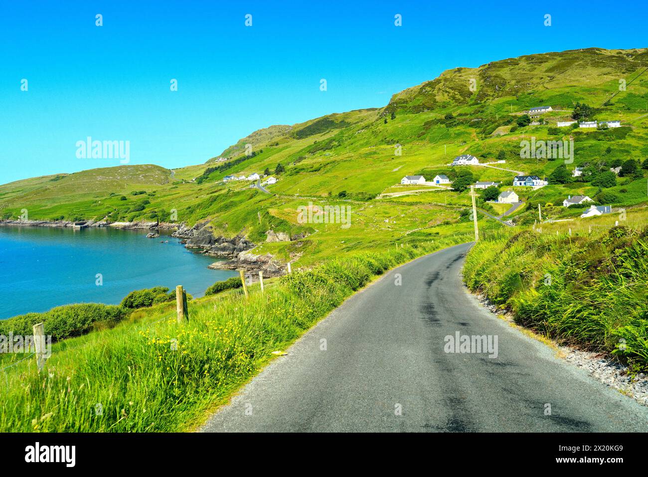 Ireland, County Donegal, road at Muckross Head Stock Photo - Alamy