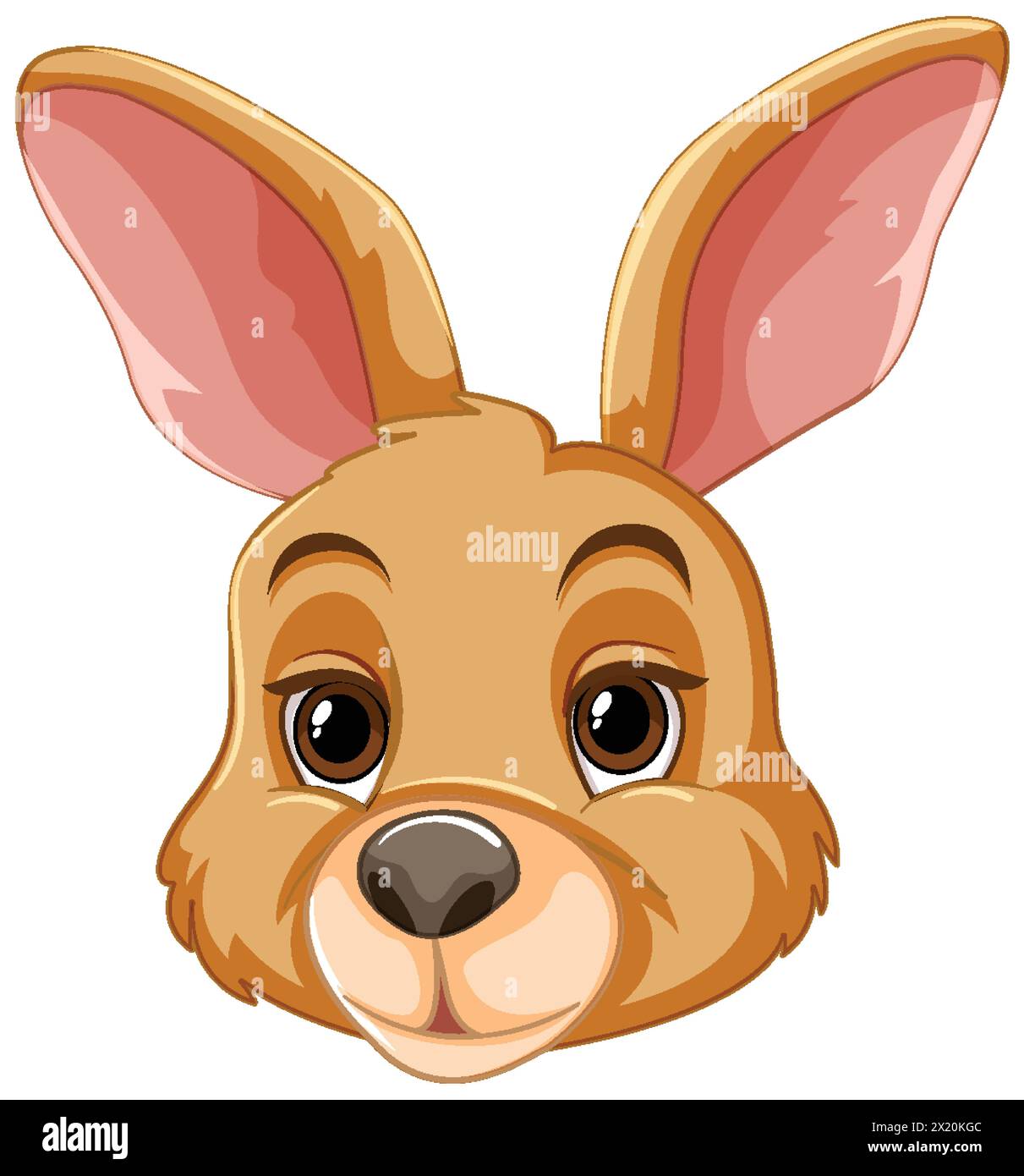 Cute vector illustration of a rabbit's face Stock Vector Image & Art ...