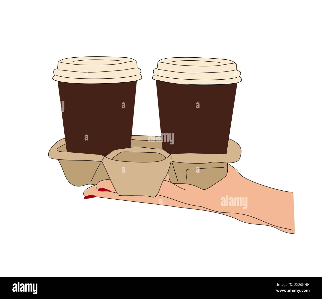 Woman take in hand Stock Vector Images - Alamy