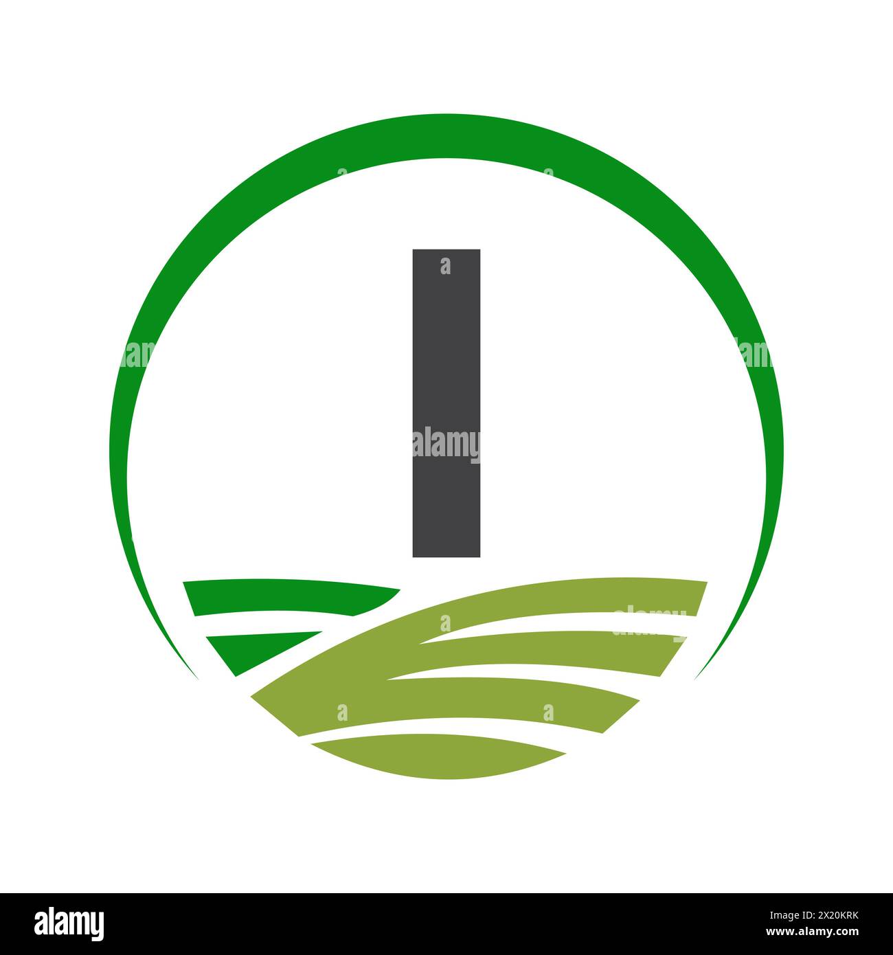 Agriculture Logo On Letter I Concept For Farming Symbol Stock Vector ...