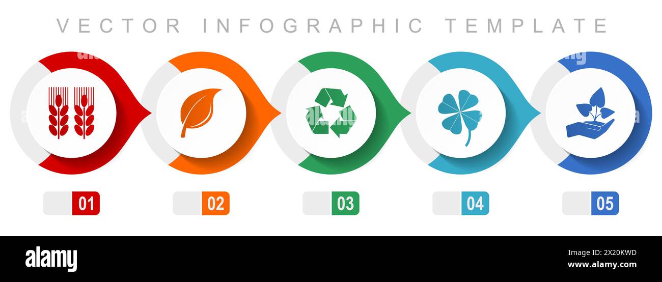 Agriculture flat design infographic template, miscellaneous symbols ...