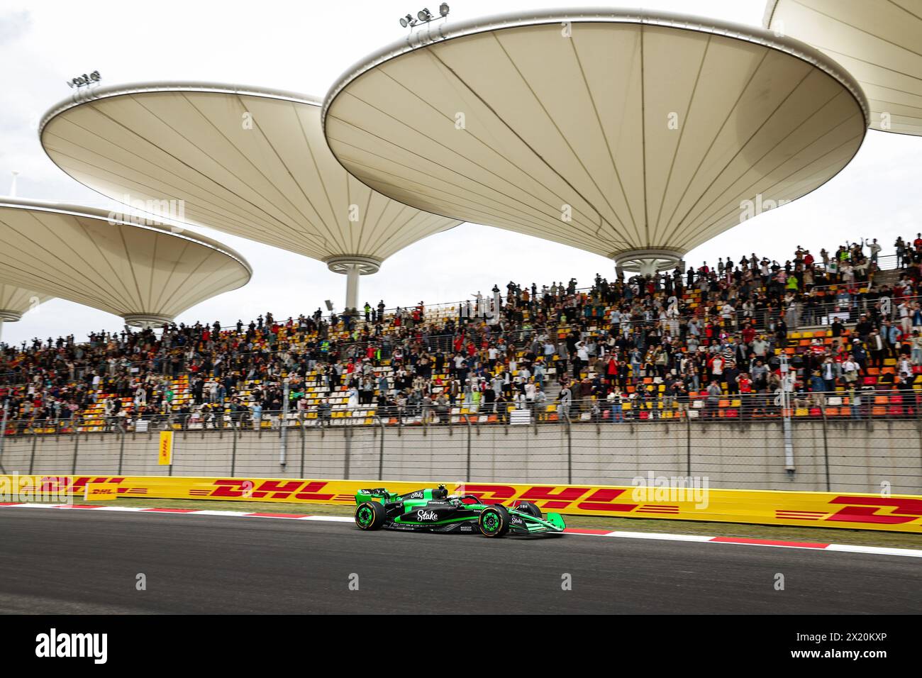 Shanghai, China, 19/04/2024. 24 ZHOU Guanyu (chi), Stake F1 Team Kick Sauber C44, action during ...