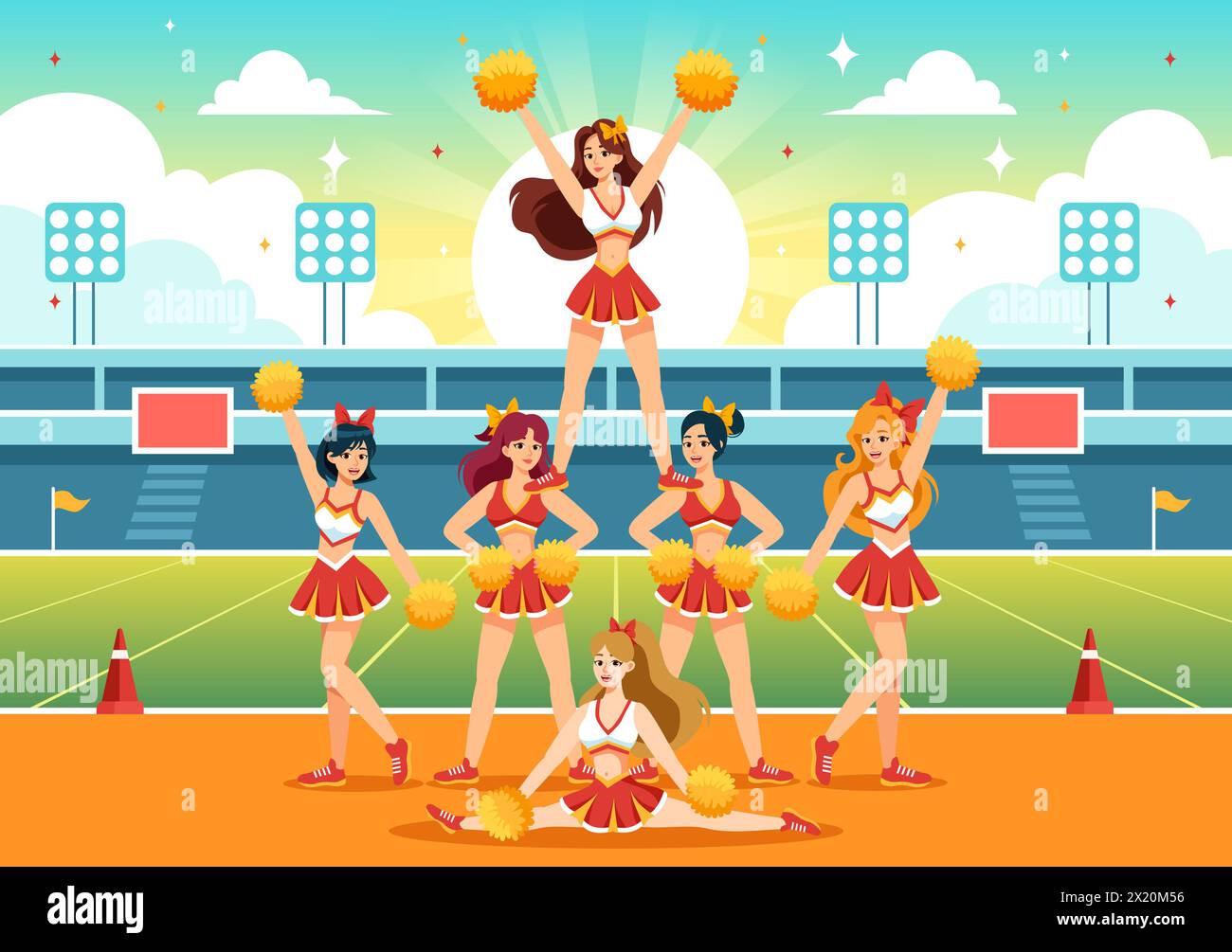 Cheerleader jump hi-res stock photography and images - Alamy