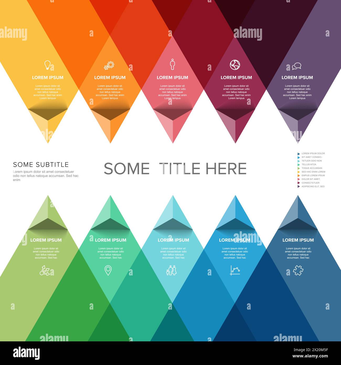 Vector multipurpose Infographic template made from title and ten color ...