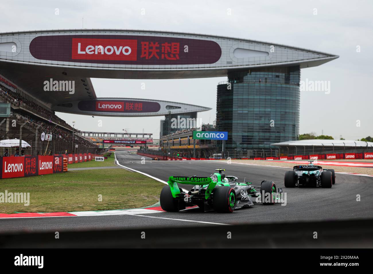 Shanghai, China, 19/04/2024. 24 ZHOU Guanyu (chi), Stake F1 Team Kick Sauber C44, action during ...
