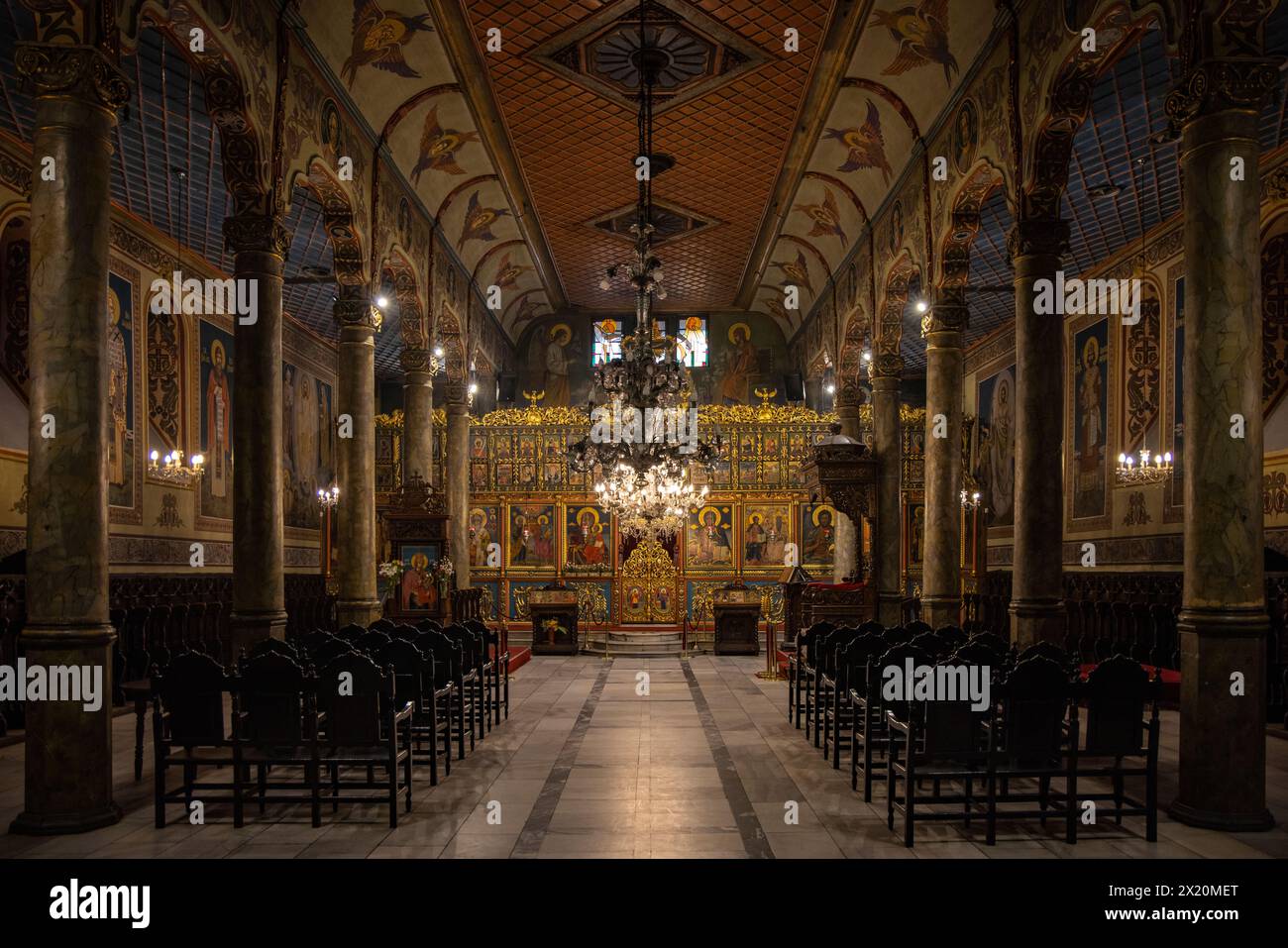 Interior of Sveta Troitsa Cathedral (oldest Orthodox church), Rousse ...