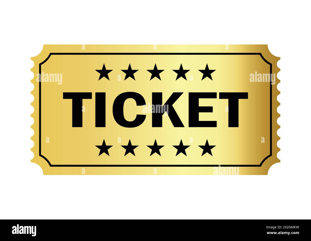 Retro ticket icon on white background. Vector illustration. Eps 10 ...