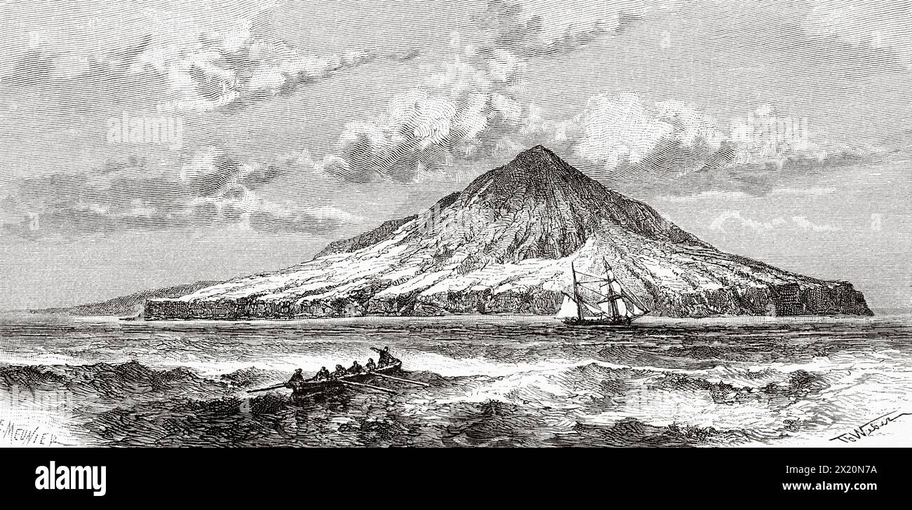 View of the volcanic island of Krakatoa, Sunda Strait. Indonesia ...