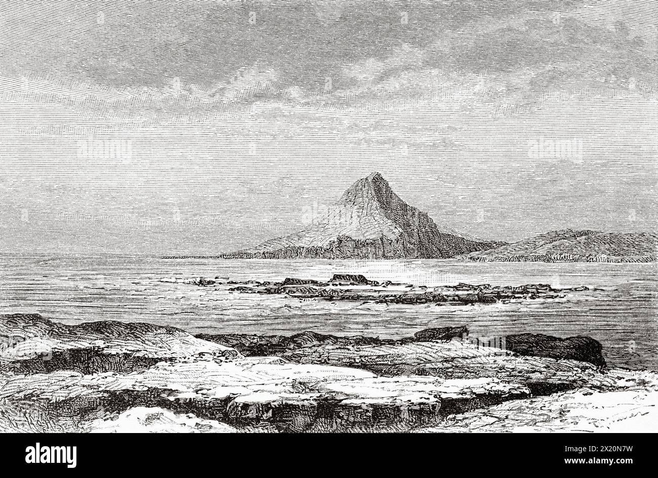 View of Krakatau, taken from Calmeyer Island, now disappeared ...