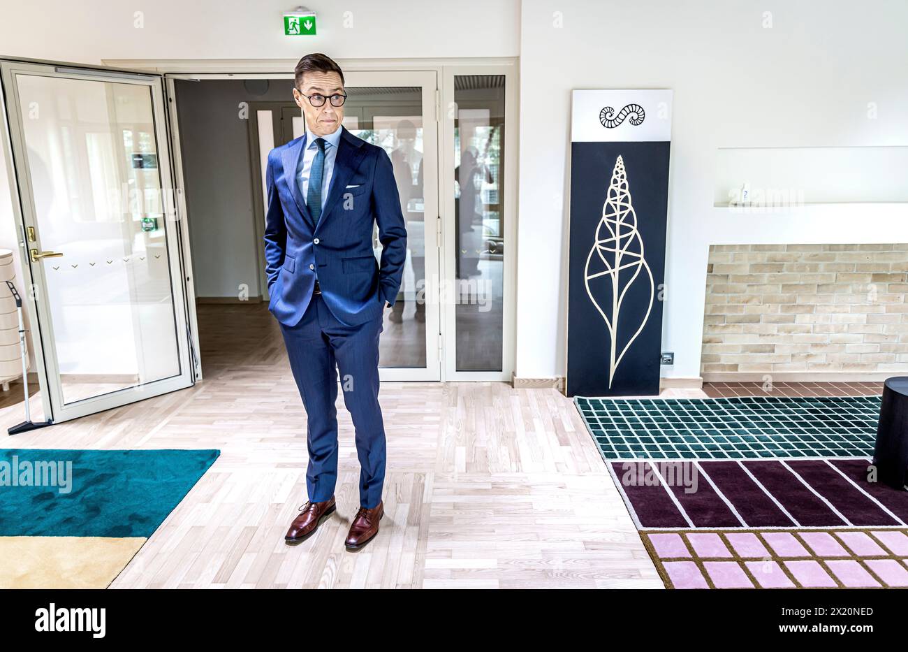 Alexander Stubb, the 13th president of Finland, in his temporary ...