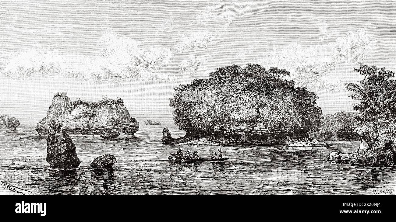 Mushroom Archipelago, Luzon Island, Philippines, South Asia. Drawing by ...