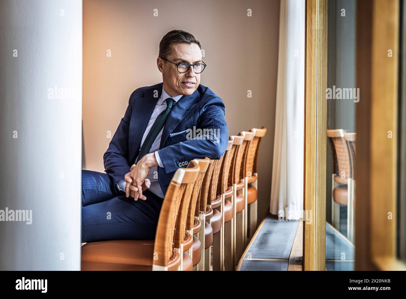 Alexander Stubb, the 13th president of Finland, in his temporary ...