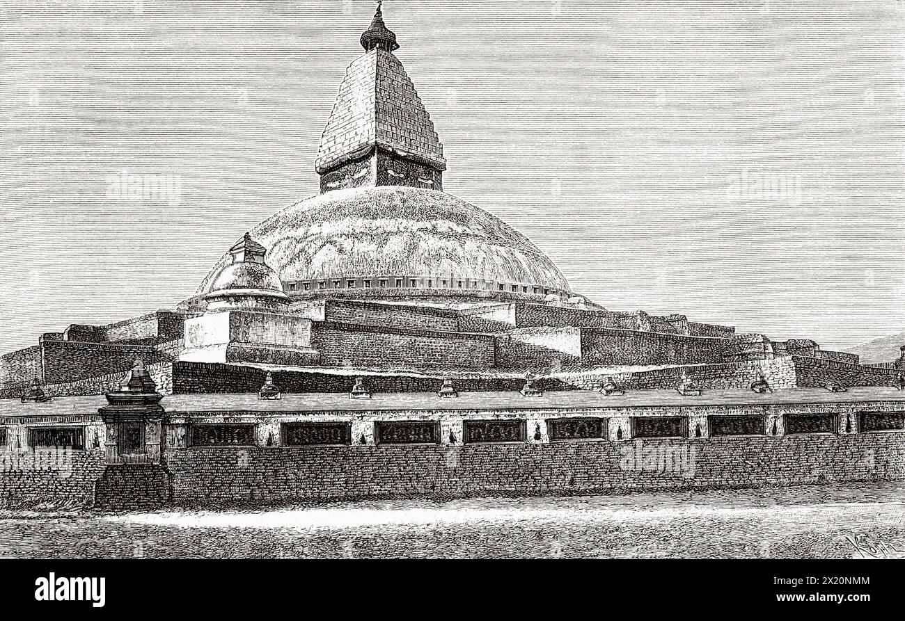 Bodhnath stupa drawing hi-res stock photography and images - Alamy