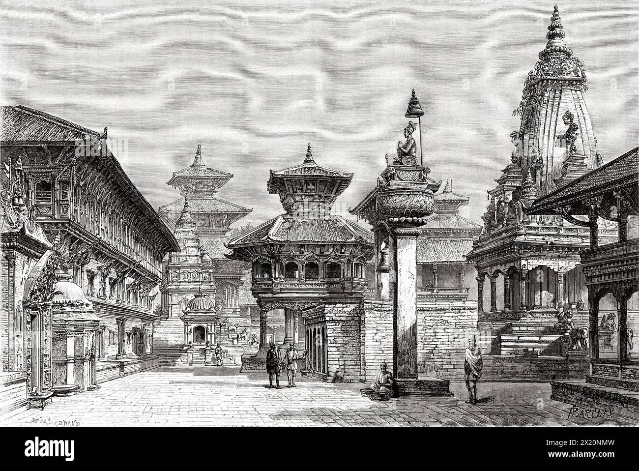 Bhaktapur Durbar Square, Royal palace complex in Bhaktapur. Nepal. Asia ...