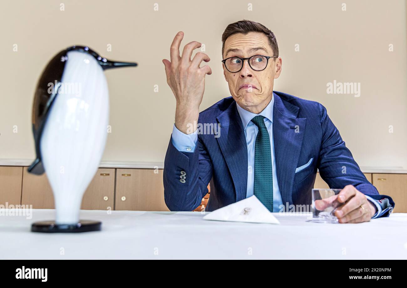 Alexander Stubb, the 13th president of Finland, in his temporary ...