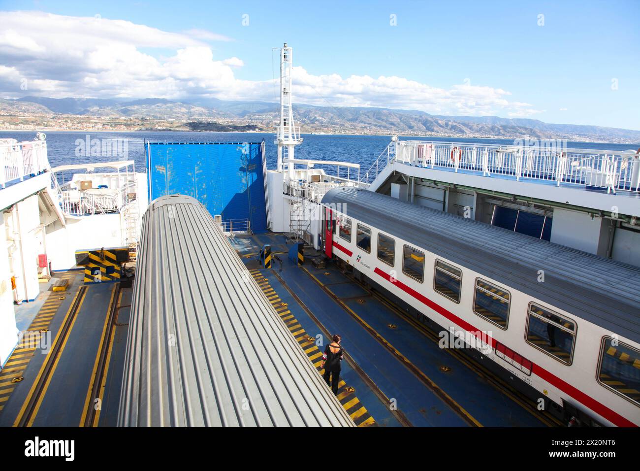 A train ferry, ship for railway vehicles between Sicily and Calabria Stock Photo - Alamy