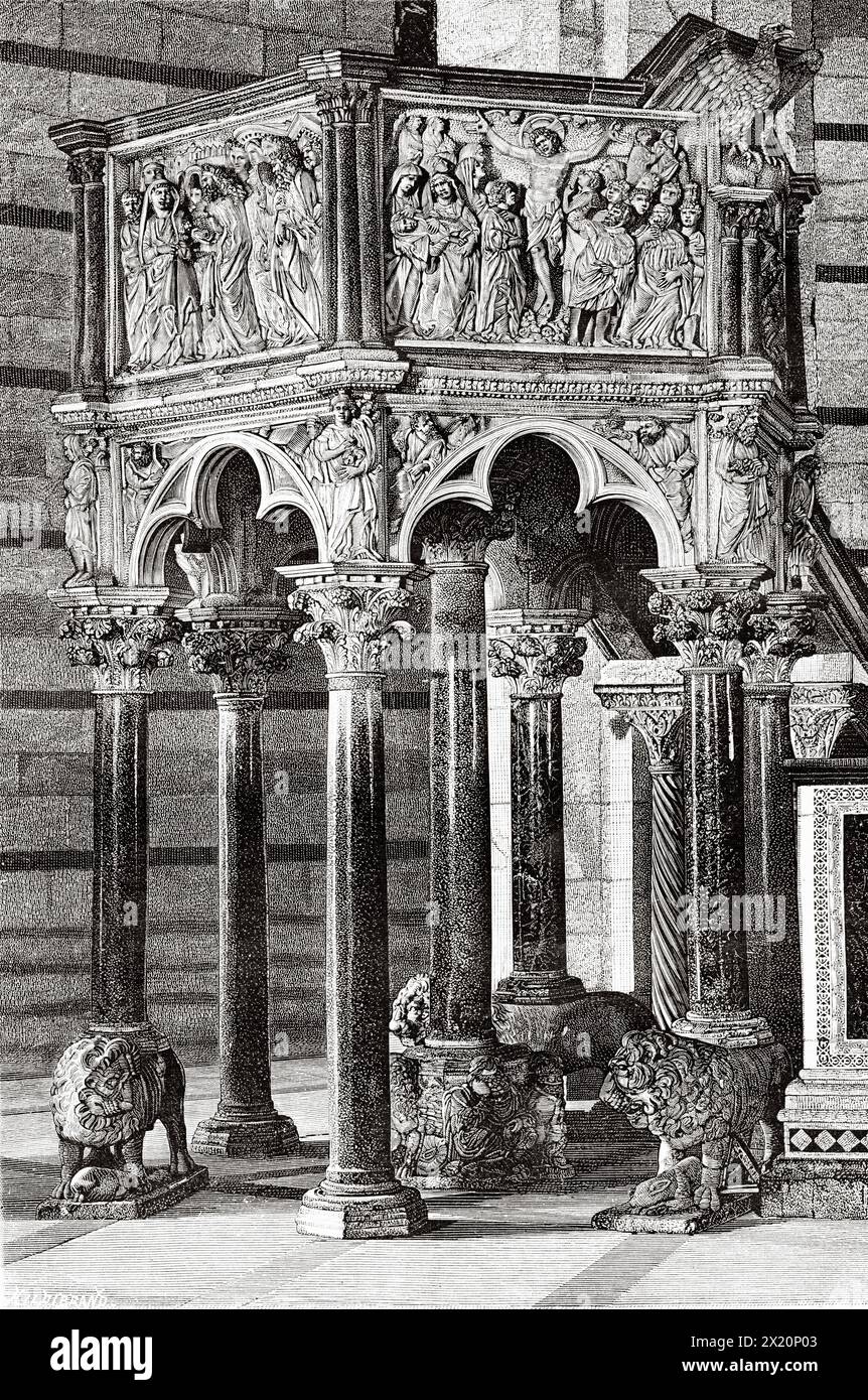 Pisa italy nicola pisano pulpit hi-res stock photography and images - Alamy