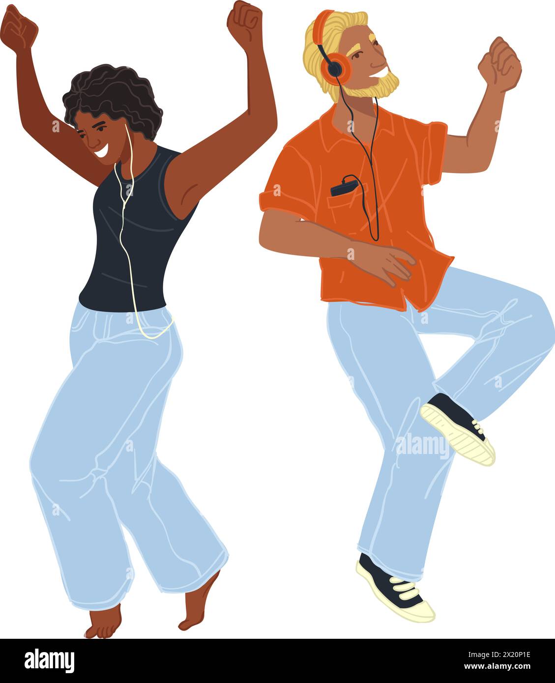 Energetic Dance Moves Vector Illustration Stock Vector Image & Art - Alamy