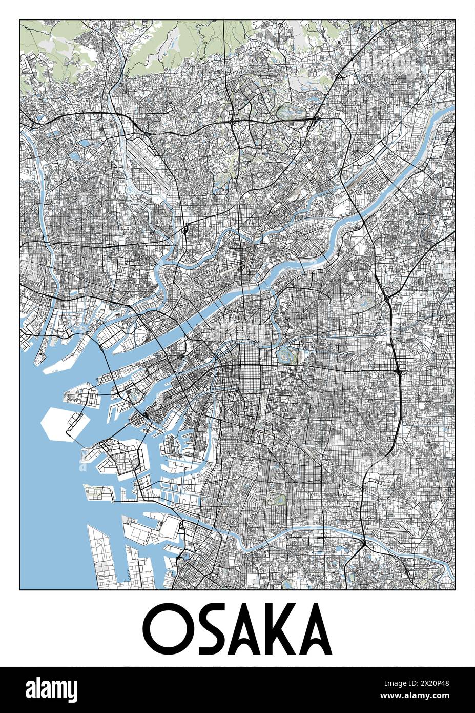 Map of osaka Stock Vector Images - Alamy