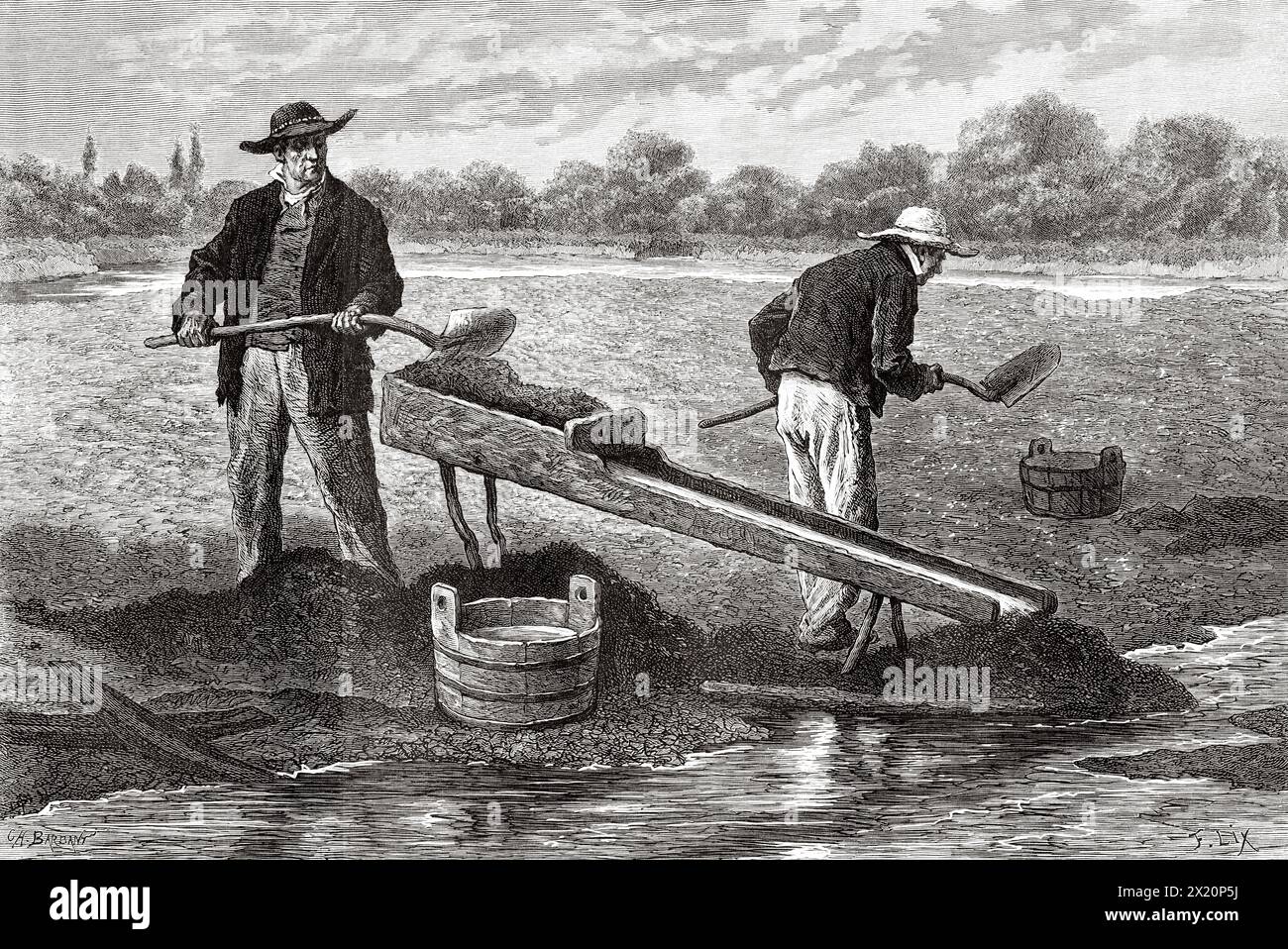 Gold mine 1800s illustration hi-res stock photography and images - Alamy