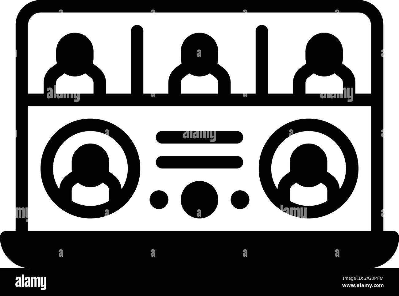 Online video class Black and White Stock Photos & Images - Alamy