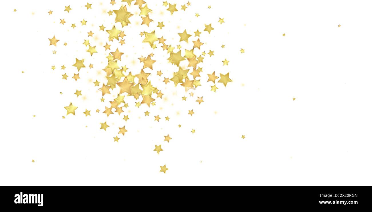 Magic stars vector overlay. Gold stars scattered around randomly ...
