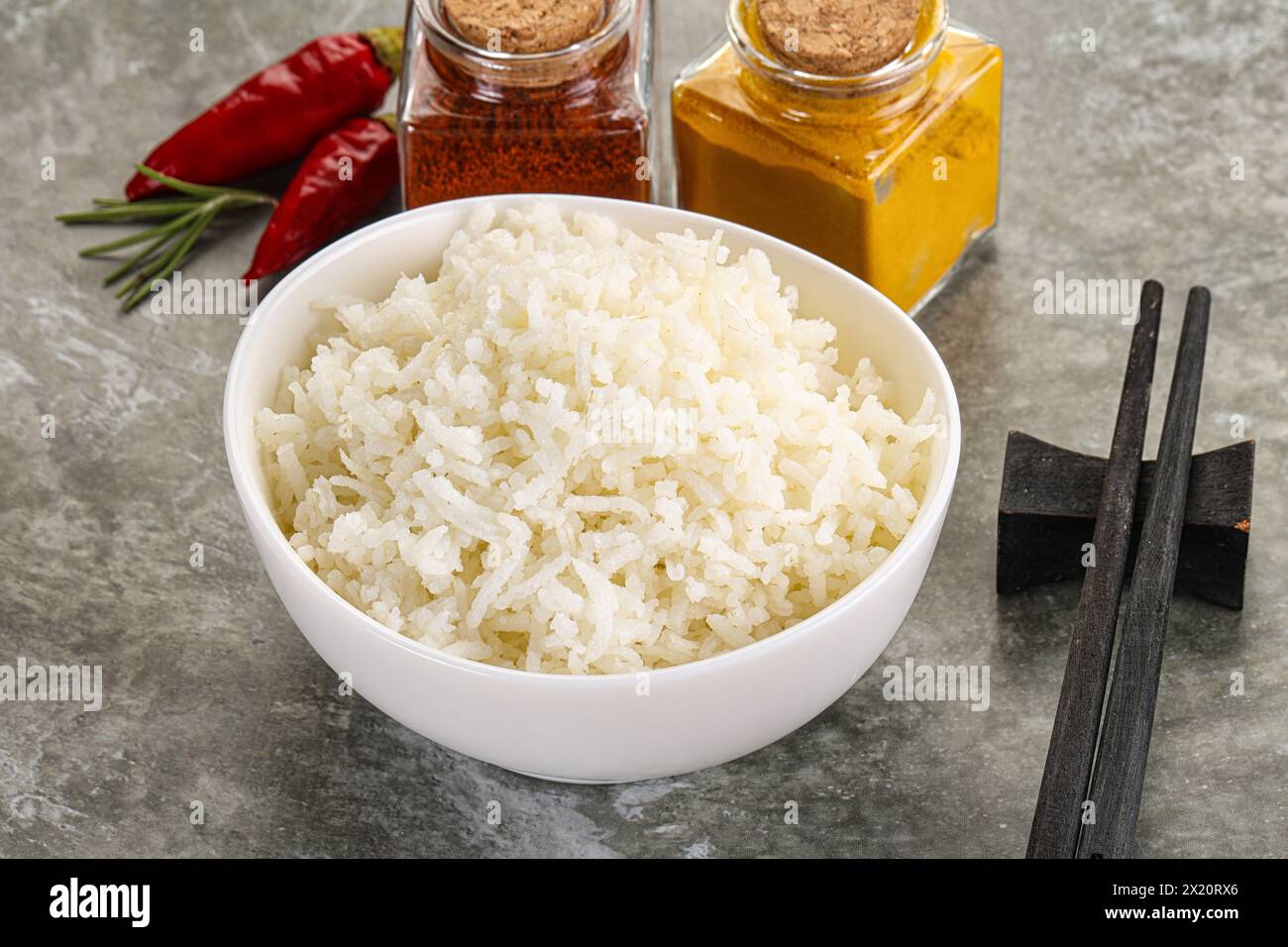 Steamed Indian Basmati rice in the bowl Stock Photo - Alamy