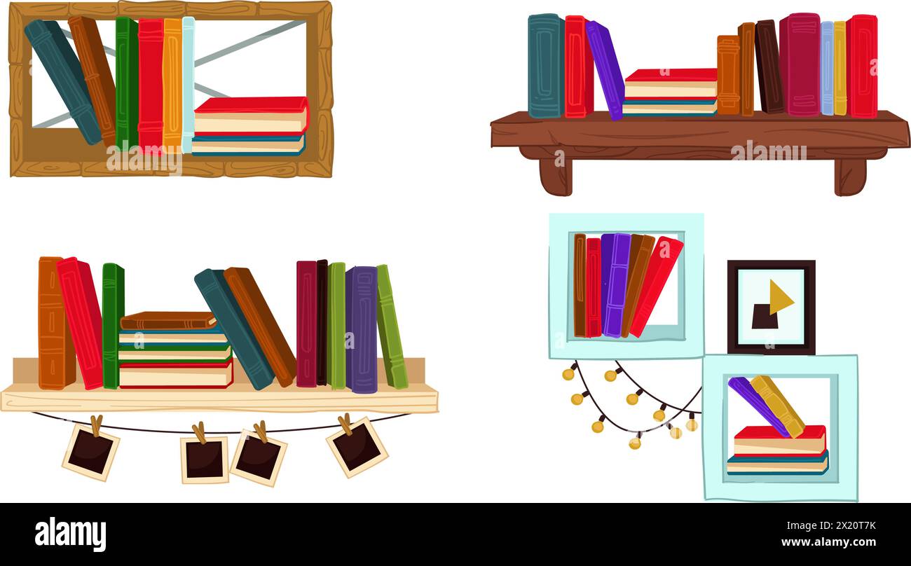 Seamless Bookshelf Library Pattern vector Stock Vector Image & Art - Alamy