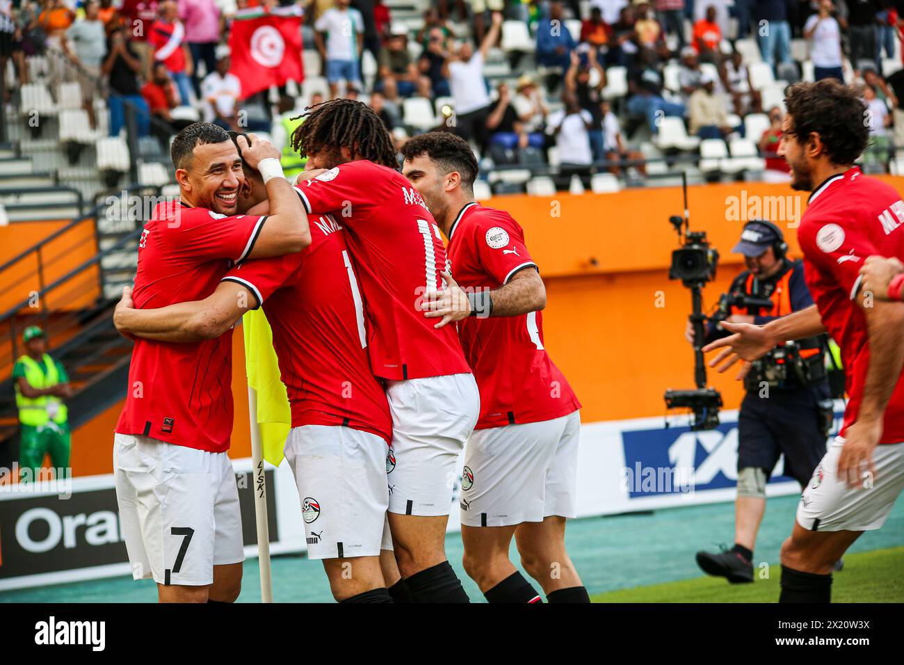 ABIDJAN, COTE D'IVOIRE - JANUARY 14; Egypt during the TotalEnergies Caf ...