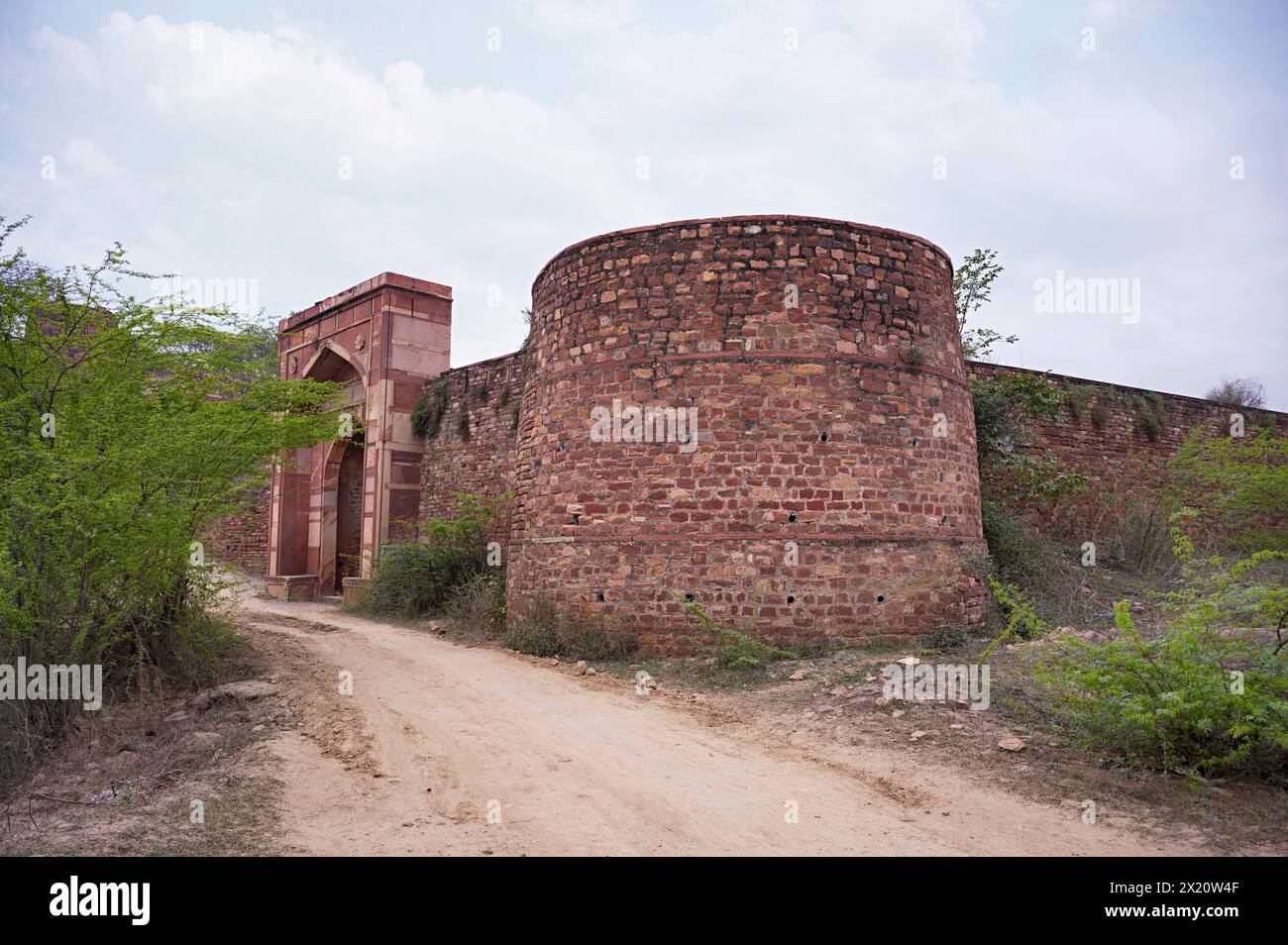 Fortification wall of Shergarh Fort, Dholpur, Rajasthan, India Stock ...