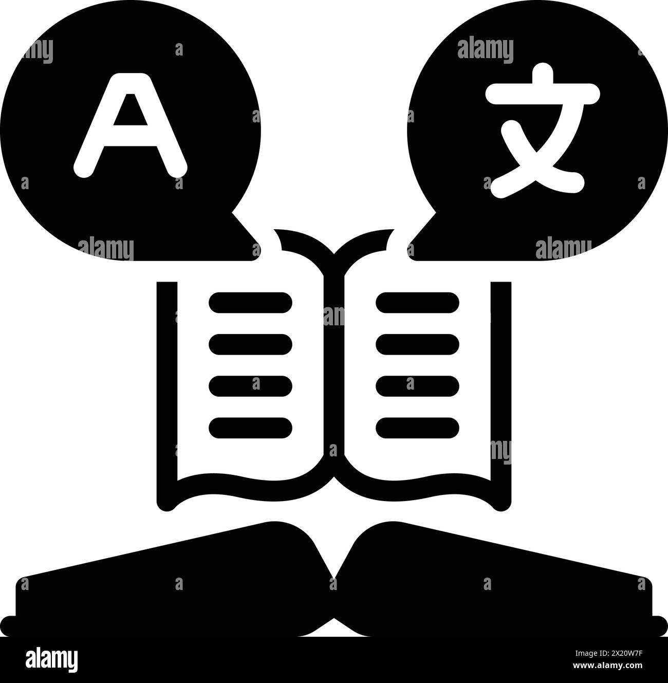 Icon for translate, vocabulary Stock Vector Image & Art - Alamy