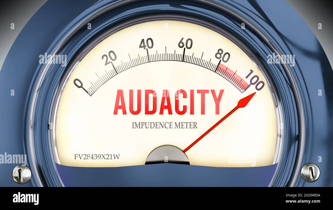 Audacity and impudence meter that is hitting a full scale hi-res stock ...