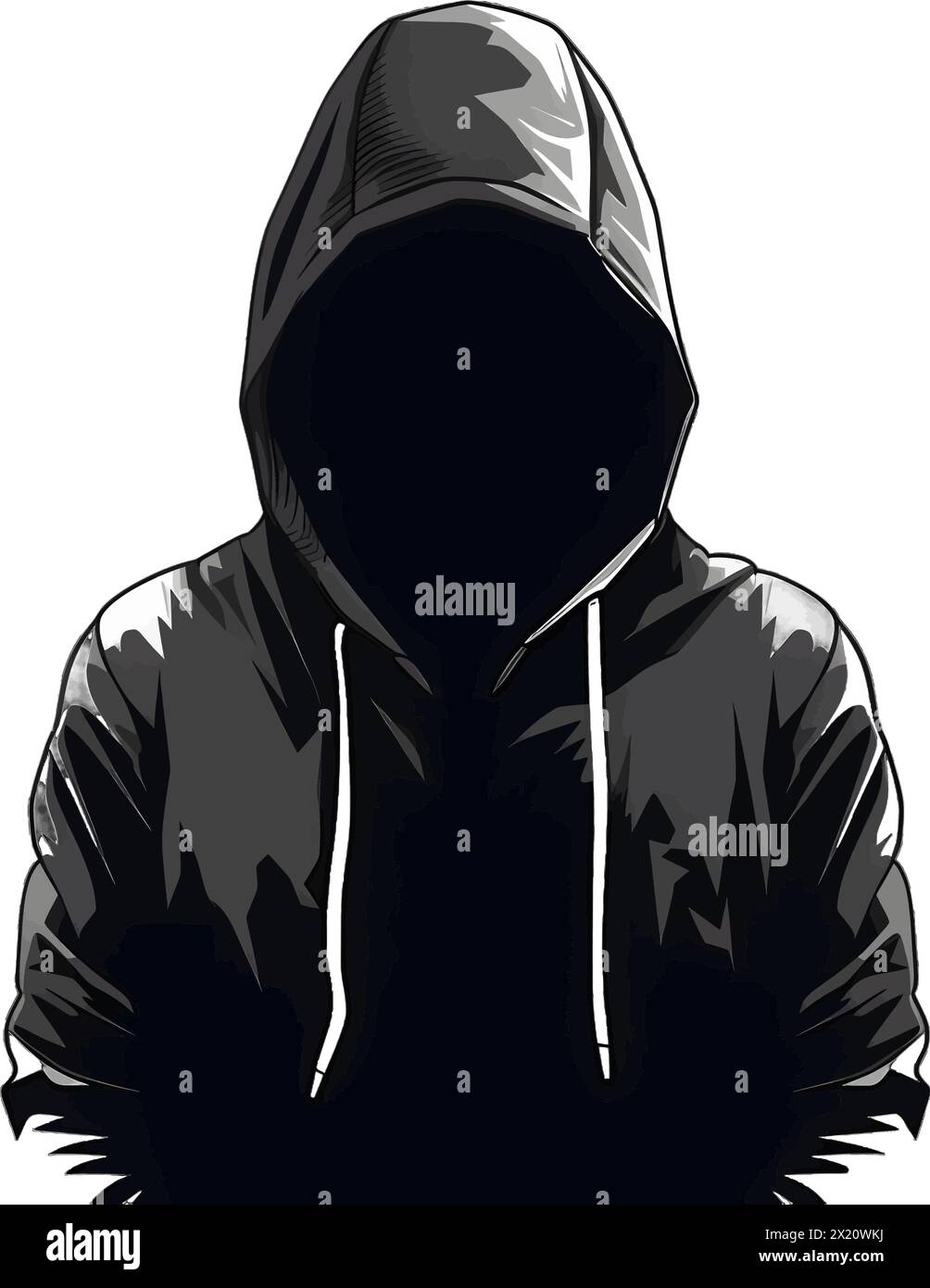 Anonymous person in shadow Stock Vector Images - Alamy