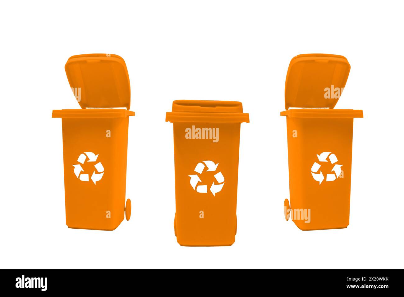 Sorting trash cans on Cut Out Stock Images & Pictures - Alamy