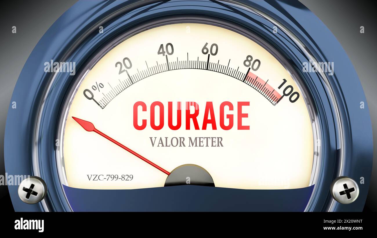 Courage and valor meter that hits less than zero hi-res stock ...