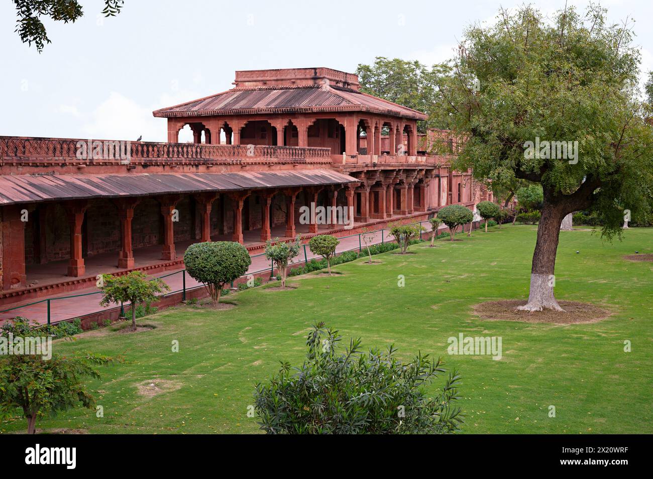 Rear view Khas Mahal and Khawa Bagh, Fatehpur Sikri, Uttar Pradesh ...