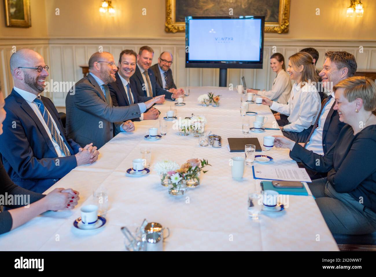 Oslo 20240419.Energy Minister Terje Aasland (Ap) meets the company ...