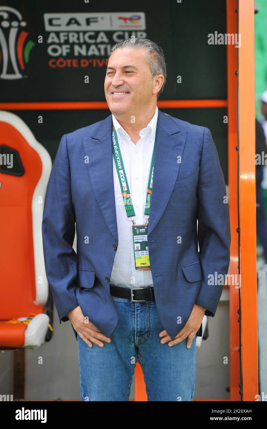ABIDJAN, COTE D'IVOIRE - JANUARY 18; Coach Jose Vitor Dos Santos ...