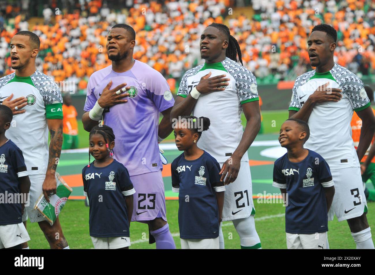 ABIDJAN, COTE D'IVOIRE - JANUARY 18; Nigeria during the TotalEnergies ...