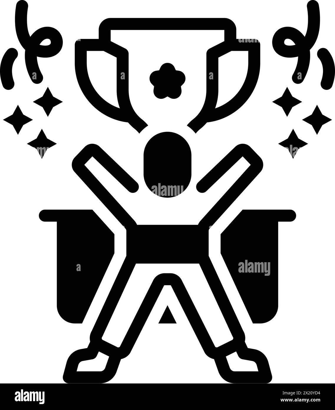 Icon for winner, triumphant Stock Vector Image & Art - Alamy