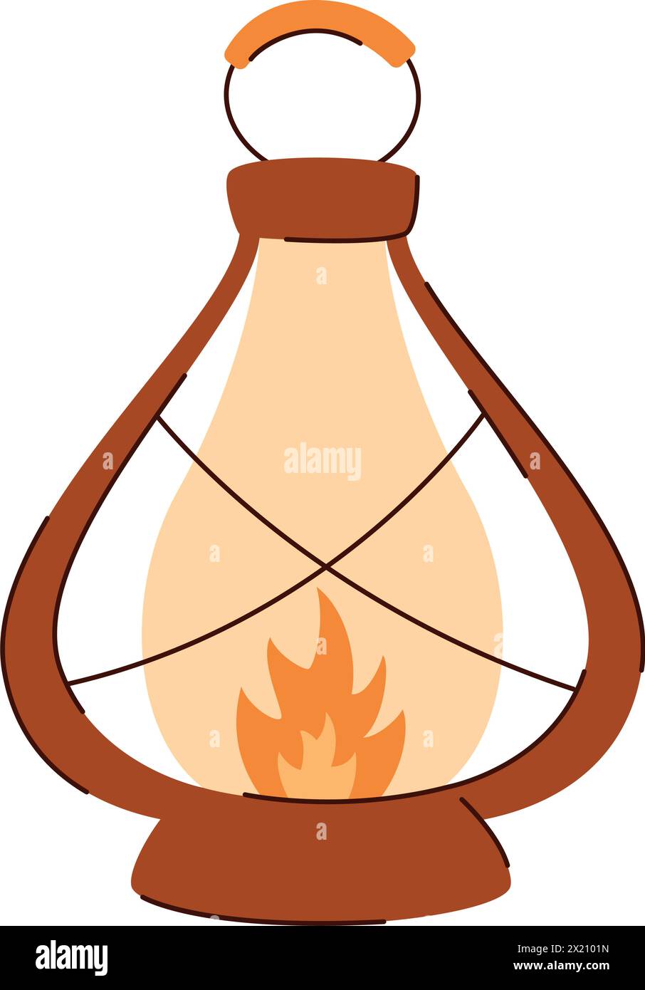 cartoon illustration of vintage oil portable lamp Stock Vector Image ...