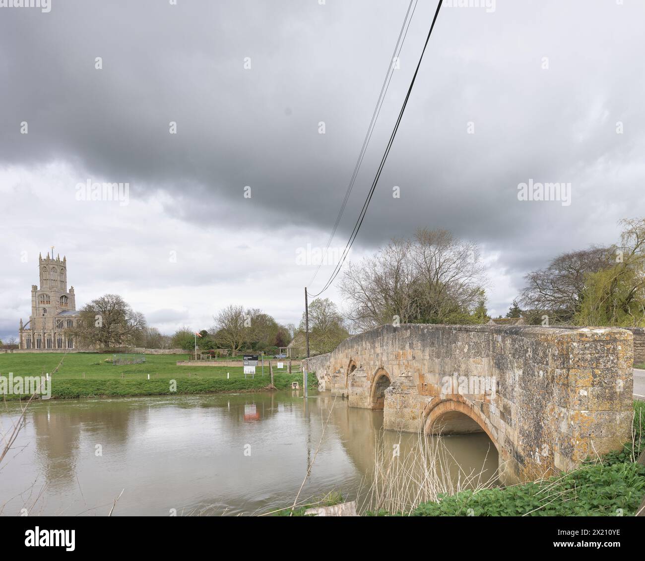 Bridge over the river Nene at the former royal yorkist village of ...