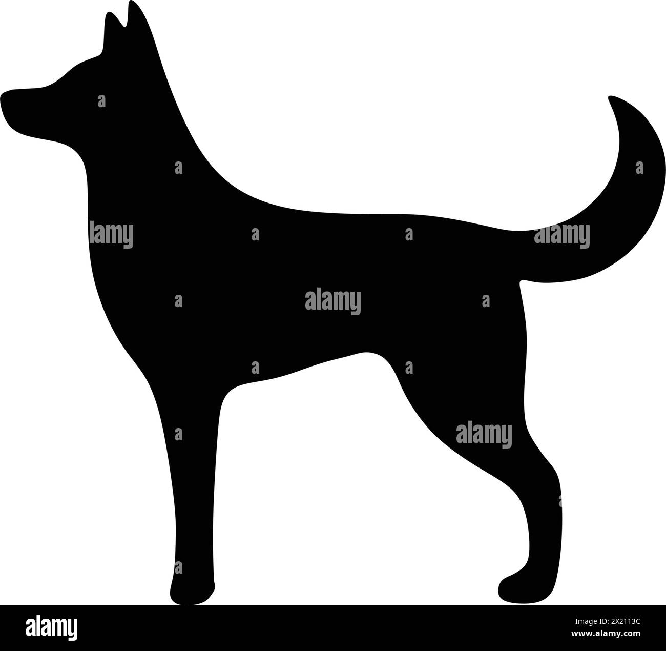 Dog icon, pet face profile vector silhouette glyph pictogram ...